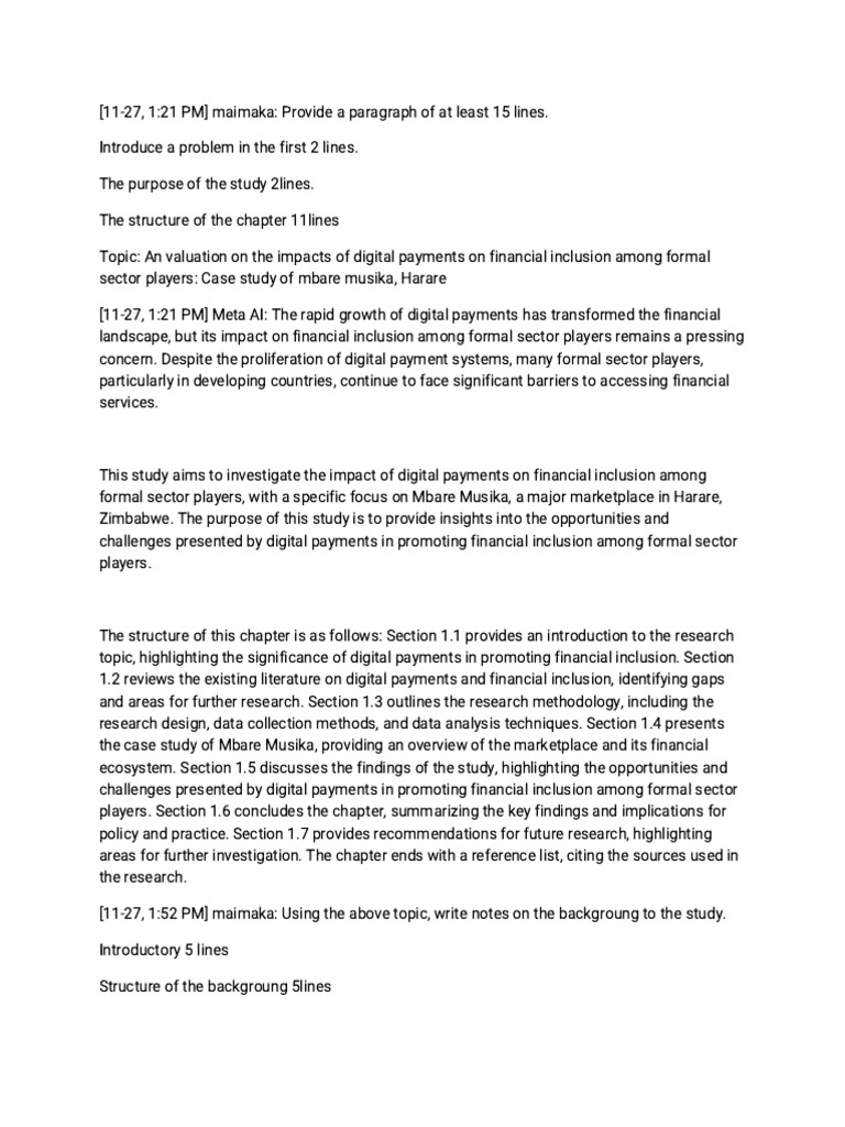 Project Proposal | PDF | Financial Inclusion | African Development Bank