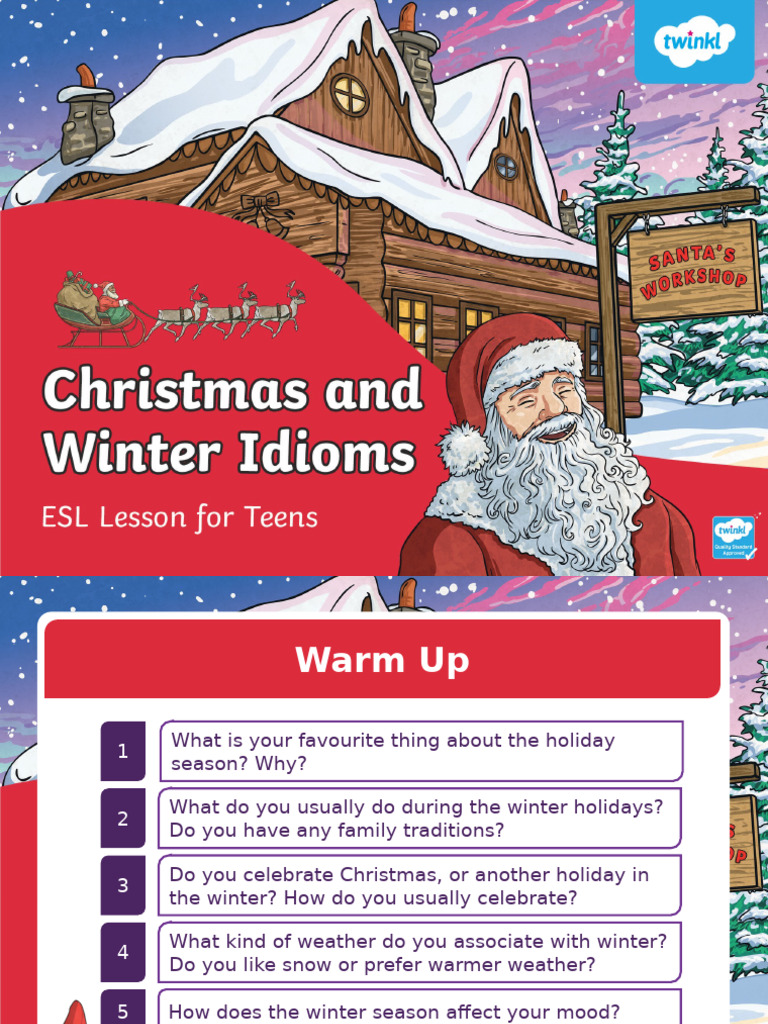 t 1727369791 Esl Christmas and Winter Idioms Teens b2 Ver 3 | PDF ...