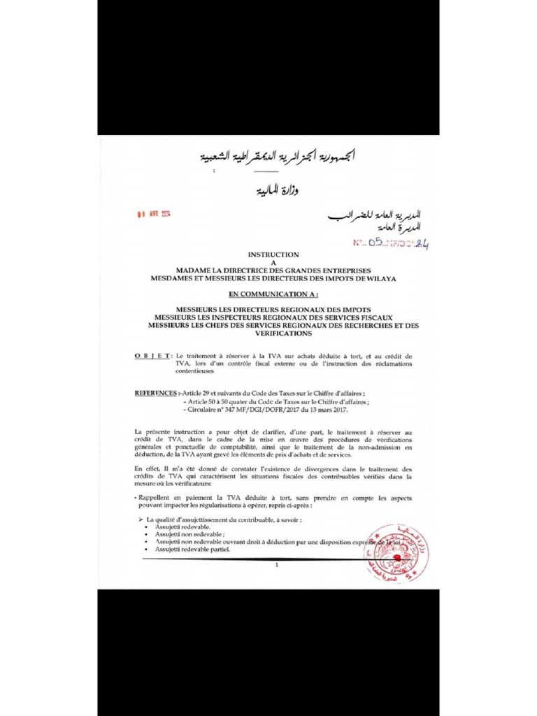 Traitement Réservé À La TVA | PDF