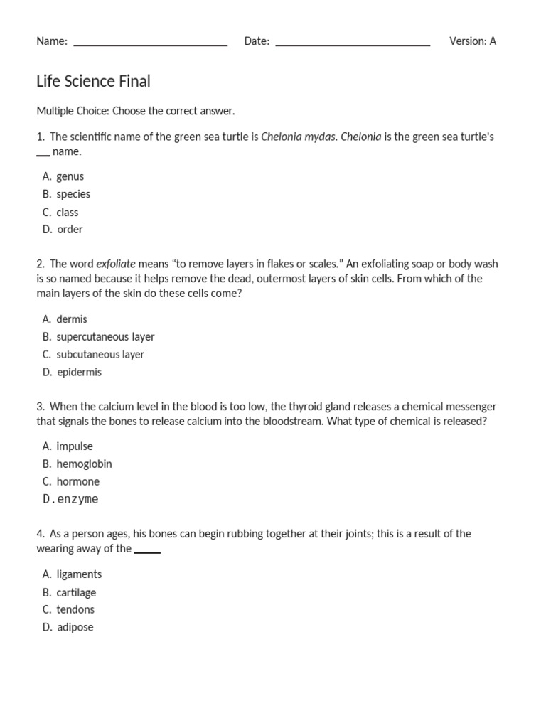 Complete Life Science Final | PDF | Human Body | Flowers