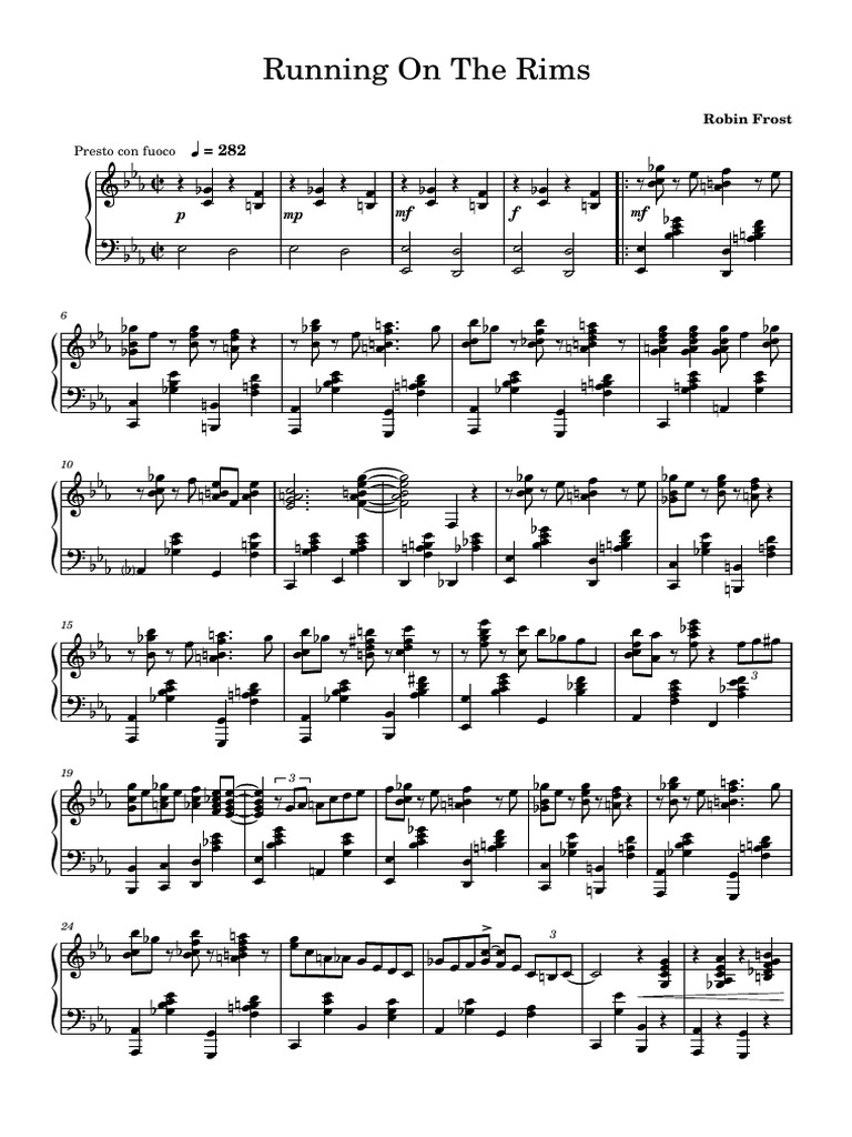 Running On The Rims - Sheet Music | PDF