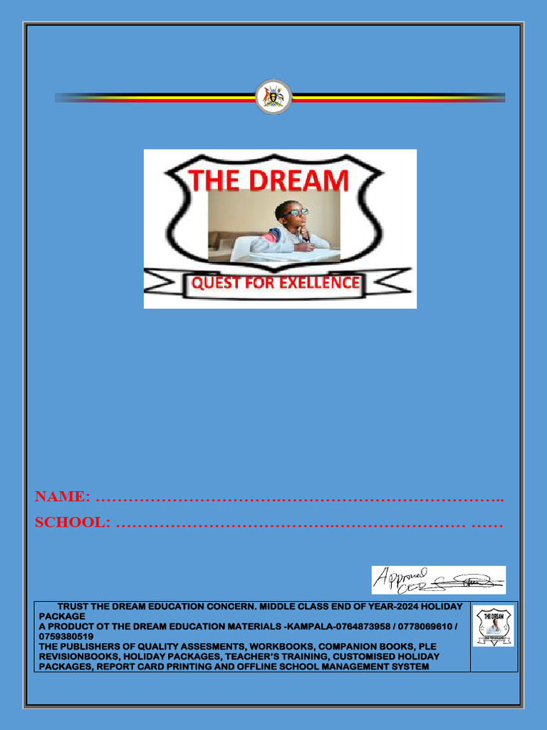 Dream Middle School Holiday Package | PDF