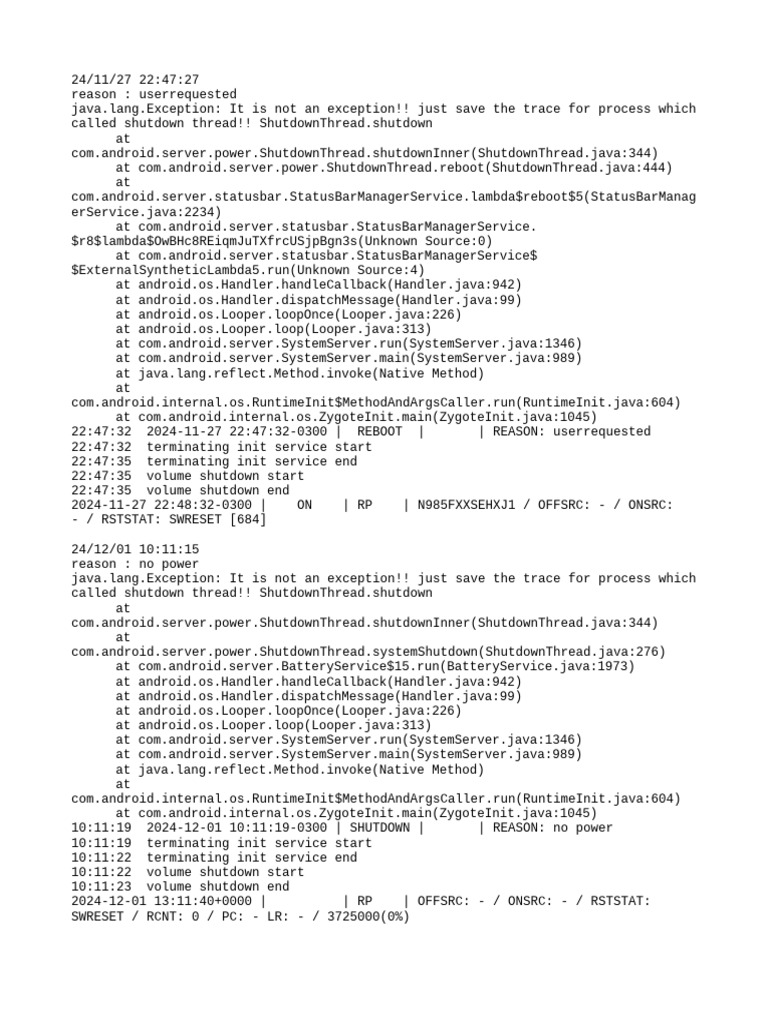 Power Off Reset Reason Backup | PDF | Java (Programming Language) | Java Specification Requests