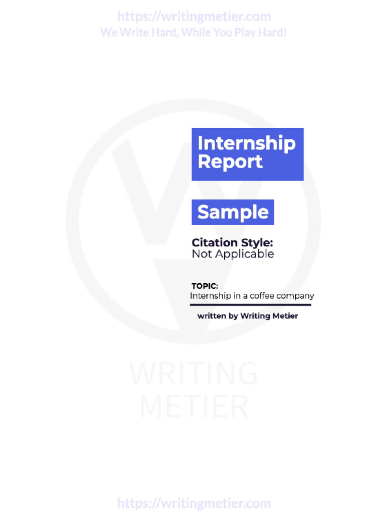 Internship Report Sample Paper | PDF | Market (Economics) | Policy