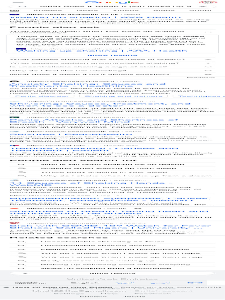 What Does It Mean If You Wake Up and Start Shaking Uncontrollably and ...