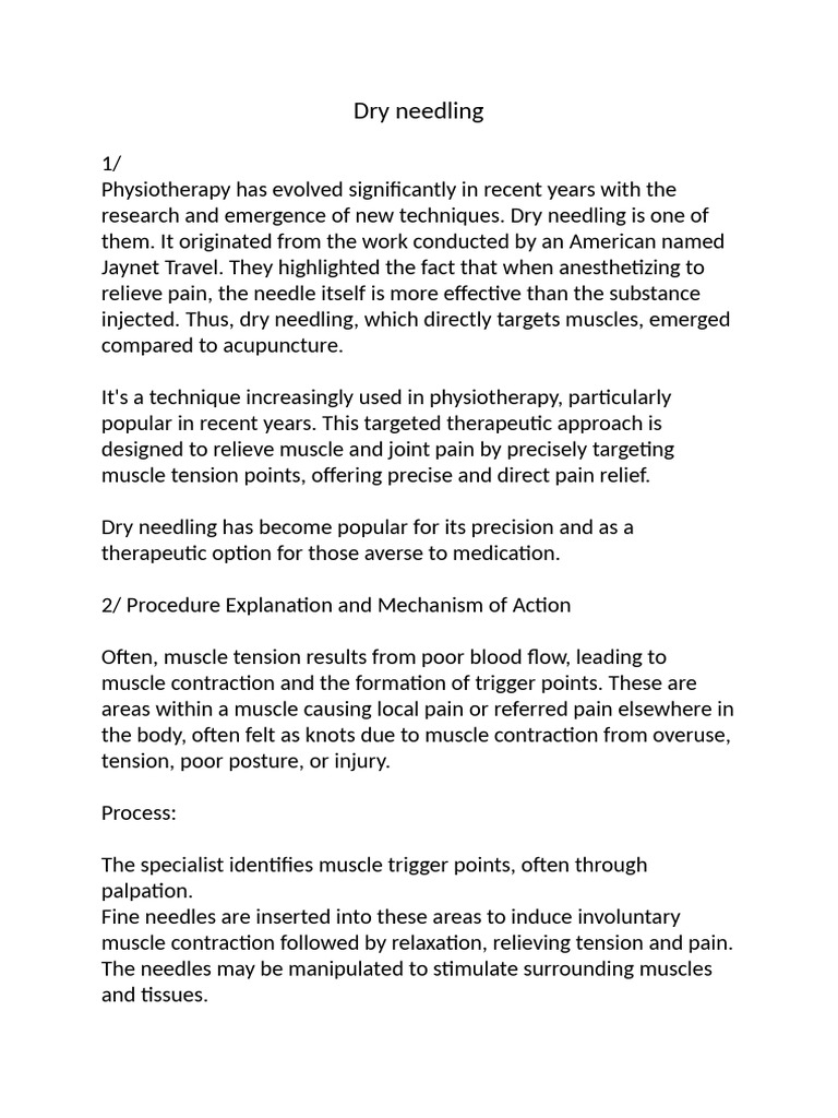 Dry Needling | PDF