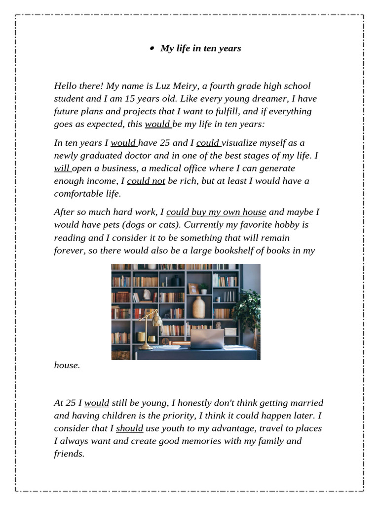 My life in ten years | PDF