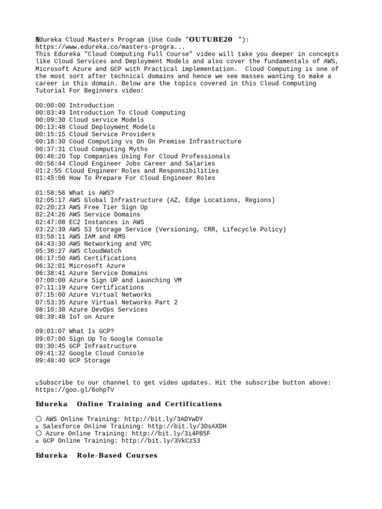 edureka cloud computing | PDF | Microsoft Azure | Amazon Web Services