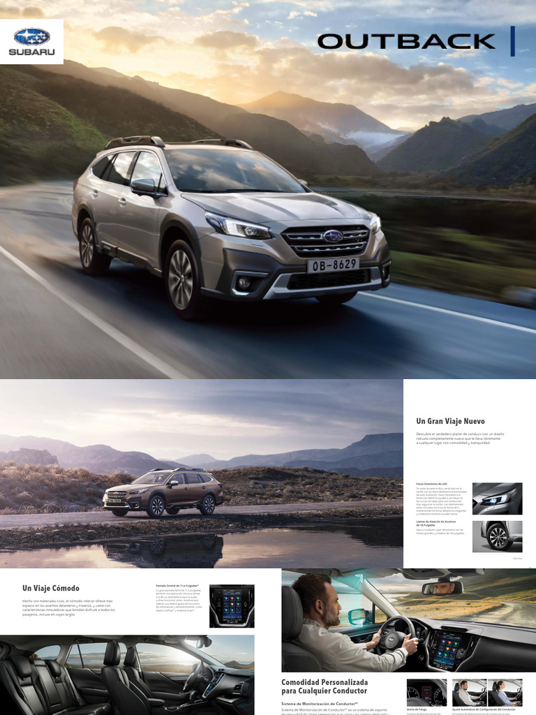 Catálogo Subaru Outback | PDF | Tracción en las cuatro ruedas | Tecnologías automotrices