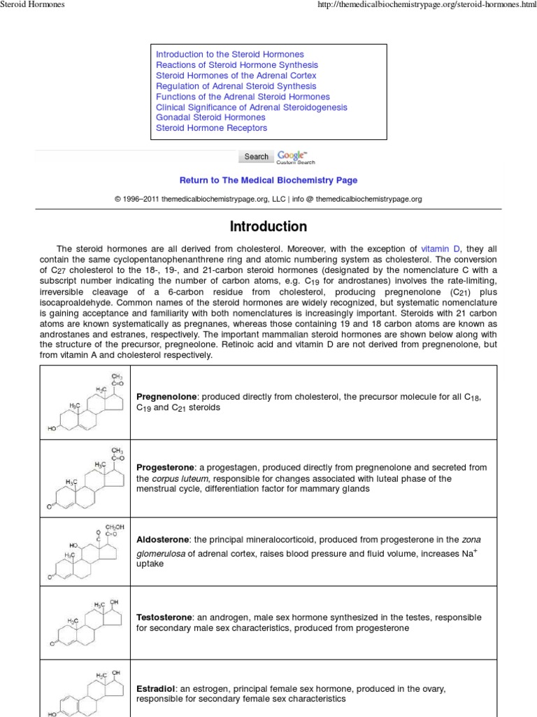 Return To The Medical Biochemistry Page Pdf Adrenal Gland Angiotensin