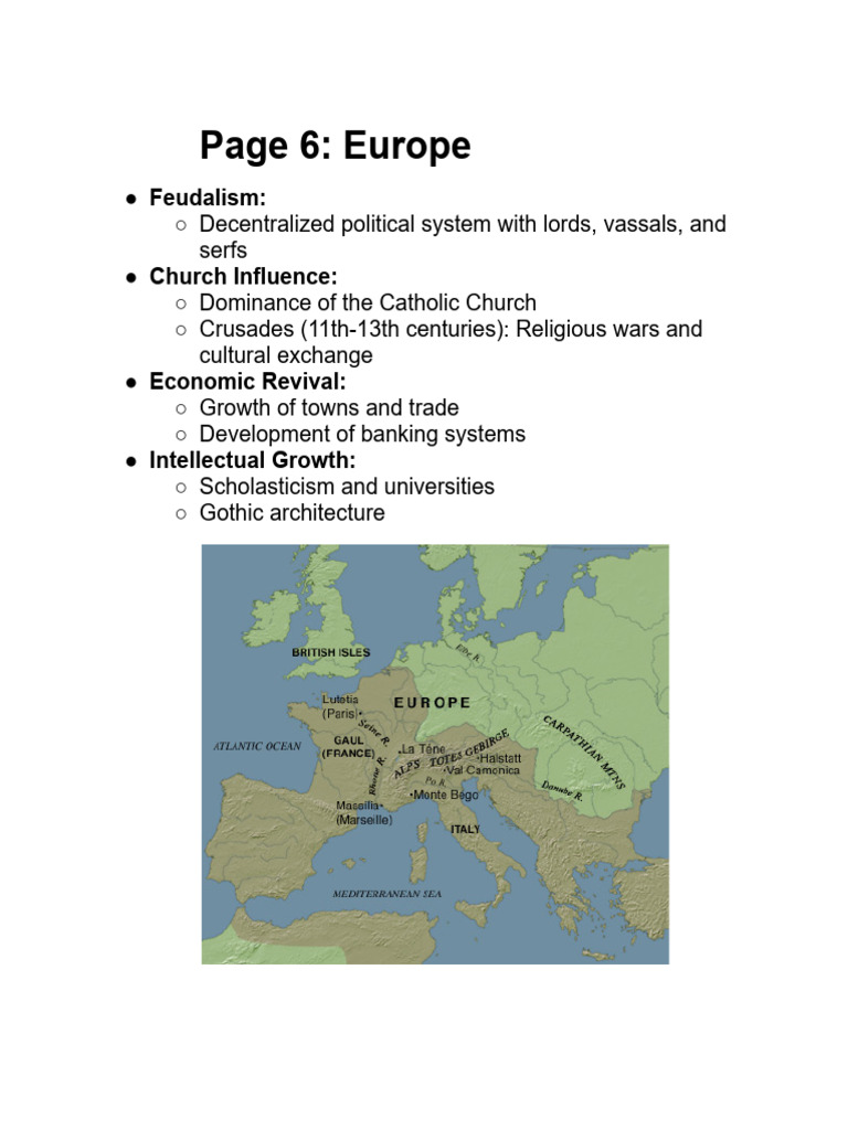 AP World Unit 1 Europe - Google Docs | PDF