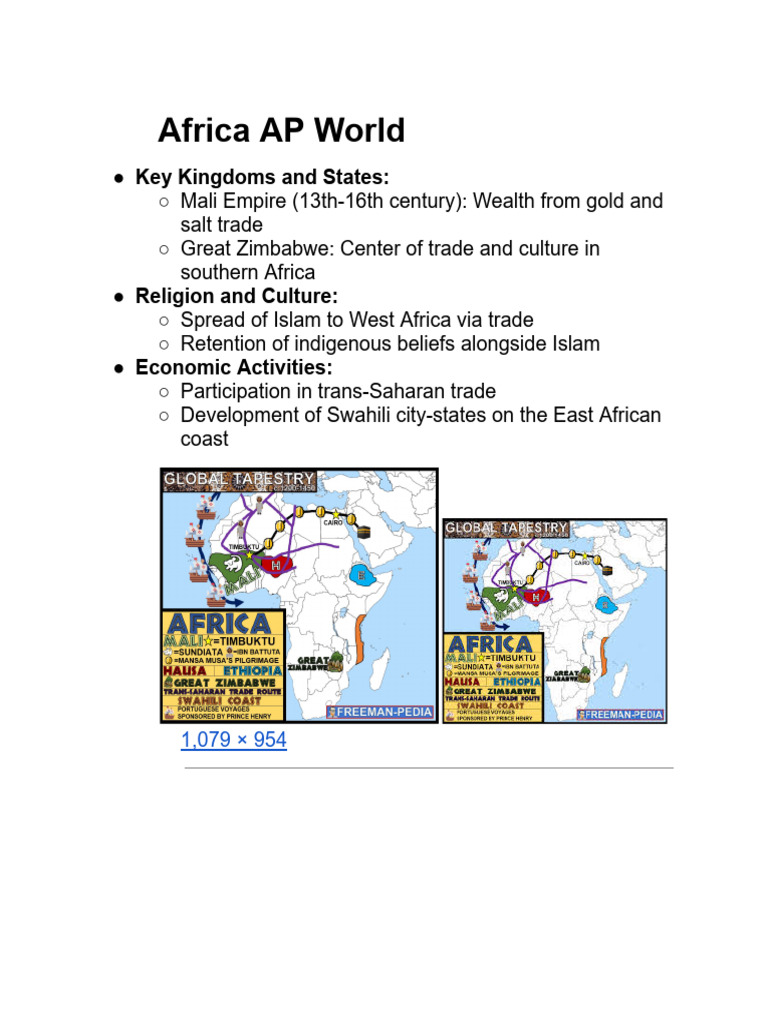 AP World Unit 1 Africa | PDF