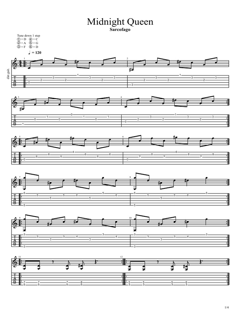 Midnight Queen Guitar Tabs and Chords | PDF