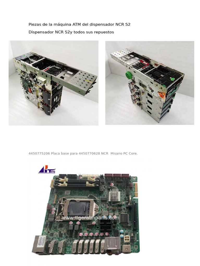 NCR S2 ATM Dispenser Parts Overview | PDF | Automated Teller Machine ...