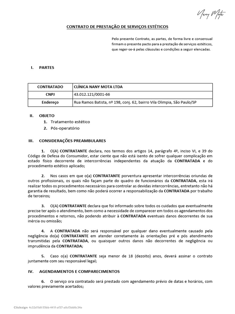 Sabrina Ferreira Dos Santos - Docx - Clicksign | PDF