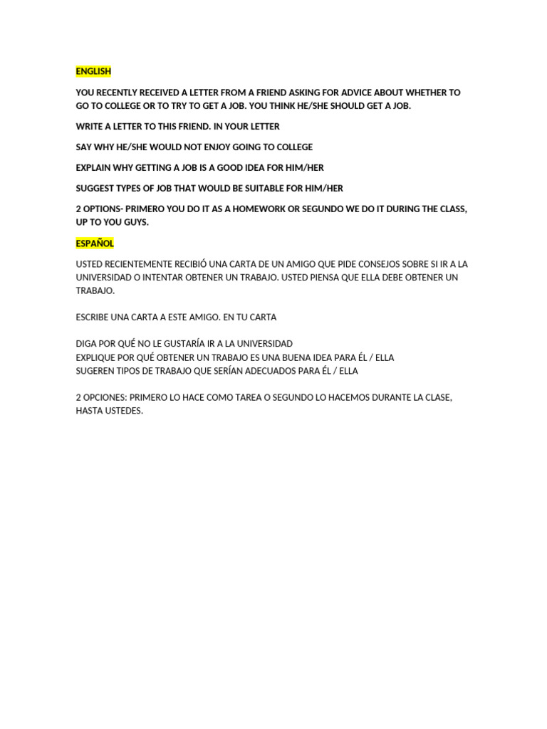 Task 1) Letter For A Job | PDF