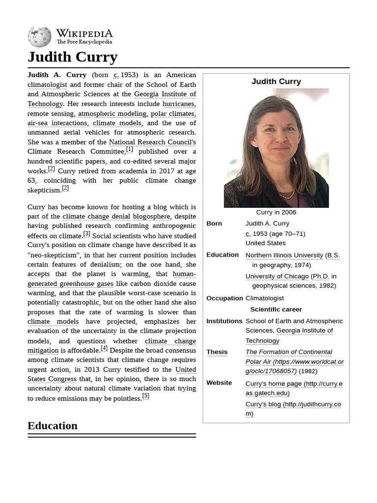 Judith_Curry | PDF | Atmospheric Sciences | Physical Geography