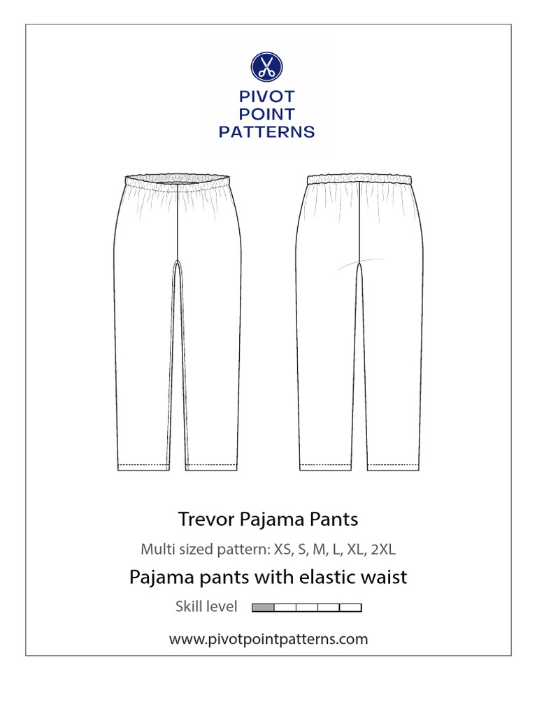 Trevor Pajama Pants Instructions | PDF | Seam (Sewing) | Sewing
