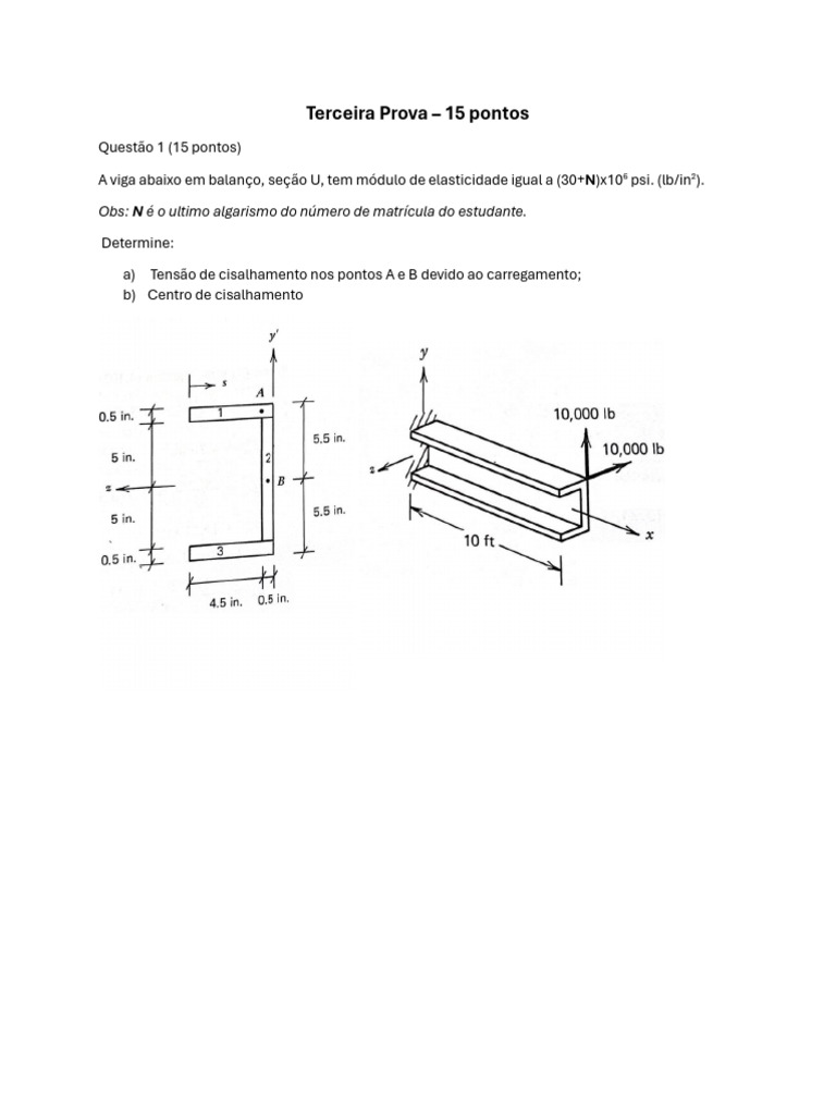 Terceira Prova Resmat 2024 | PDF