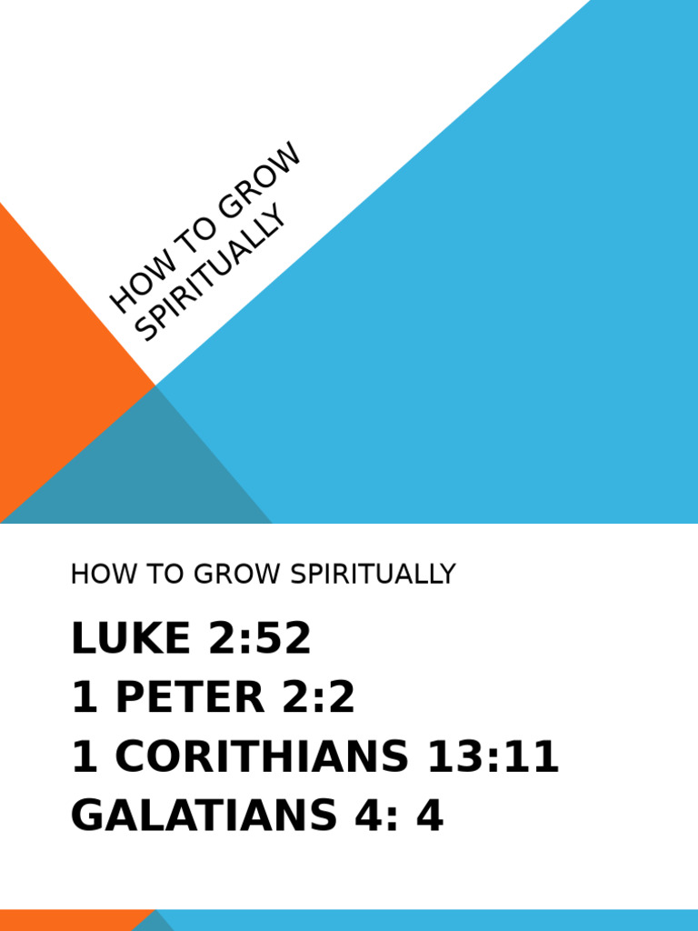 How To Grow Spiritually | PDF | Disciple (Christianity) | Prayer