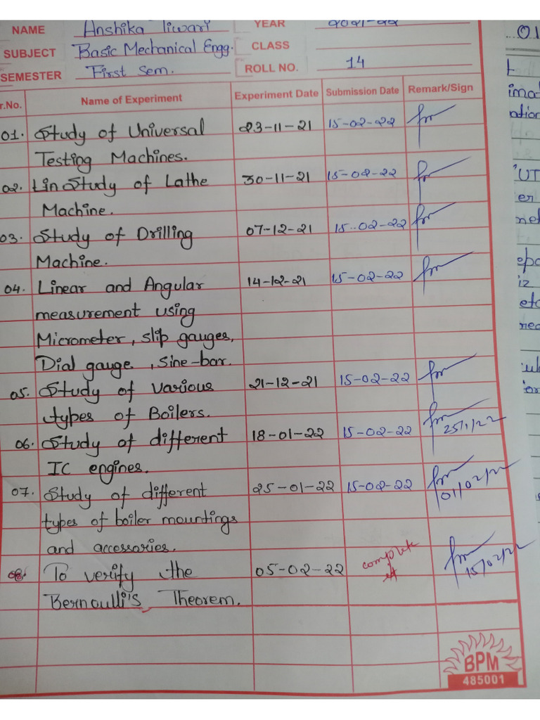 Basic Mechanical Practical | PDF