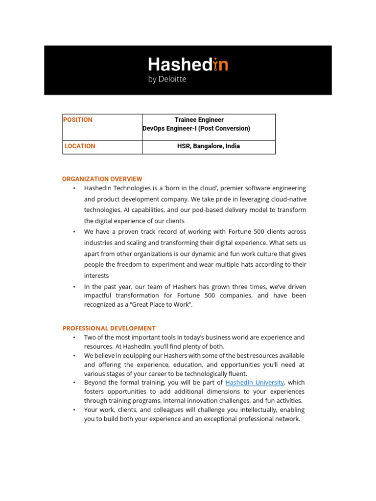 HashedIn_DevOps_JD_24-25 | PDF | Cloud Computing | Internet Protocol Suite