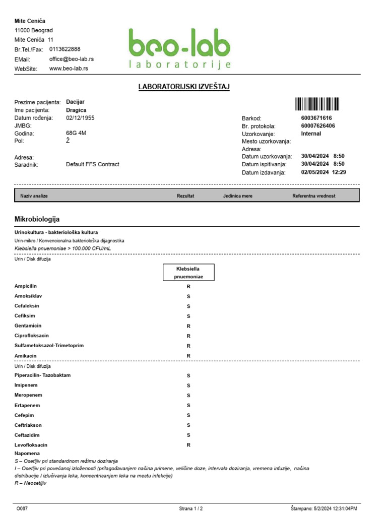 (Fuliffssss) : Laboratorijski Izveštaj | PDF