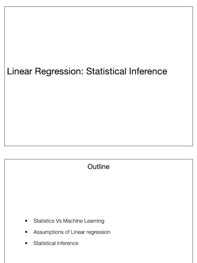 Lecture Slides Linear Regression Assumptions And Statistical