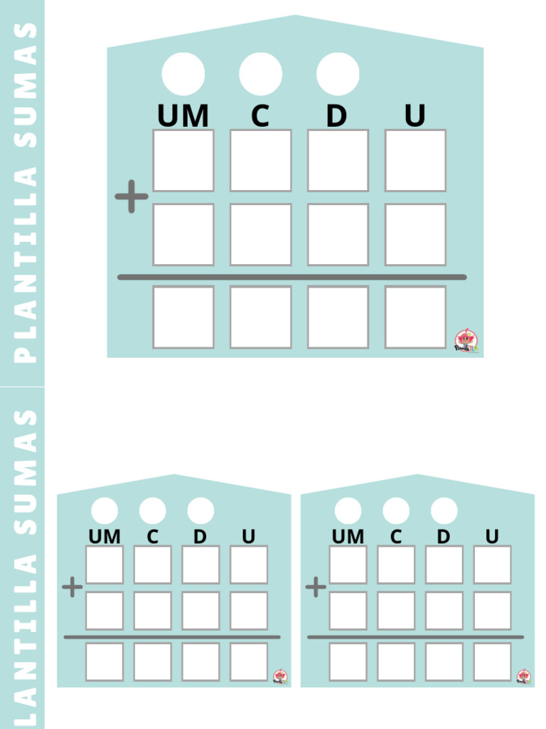 plantillas-sumas-y-restas-con-llevadas | PDF