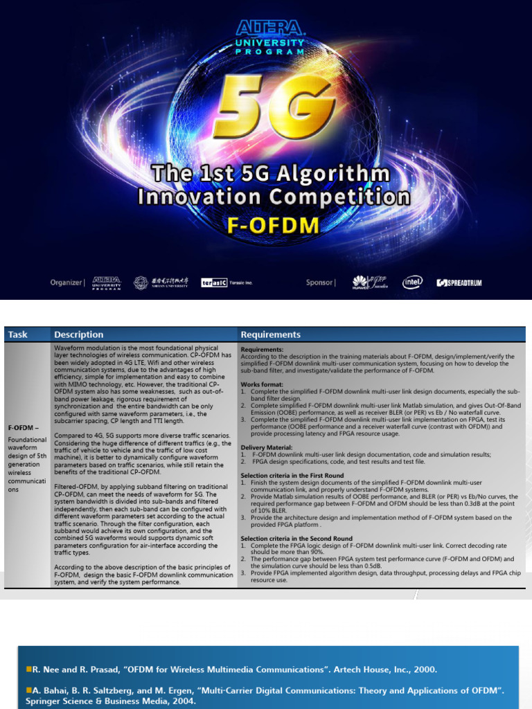 1st 5G Algorithm Innovation Competition-ENV1.0 - F-OFDM | PDF | Orthogonal Frequency Division ...