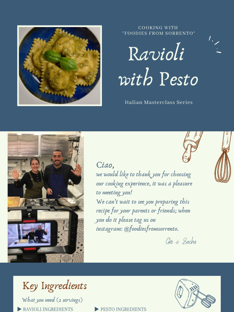 RAVIOLI WITH PESTO 2 | PDF | Pesto | Dough