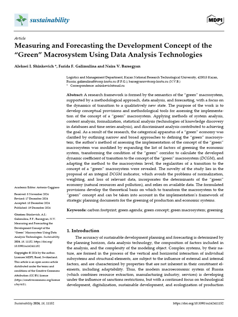 Sustainability 16 11152 | PDF | Sustainability | Methodology