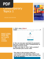 Steps To Activate The Product in Pearson English Portal | PDF