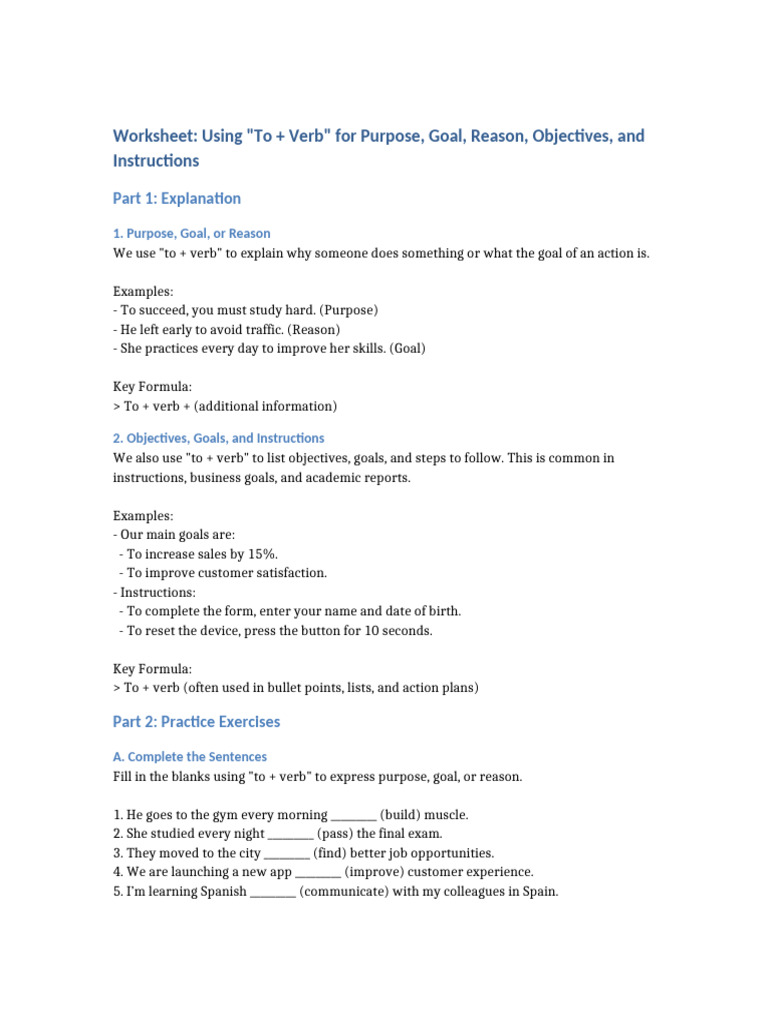 infinitive_worksheet | PDF