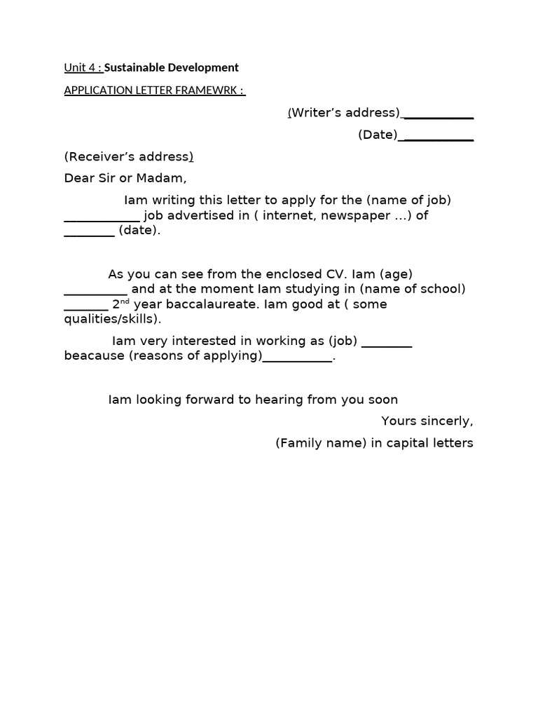 Application Letter Format Guide | PDF