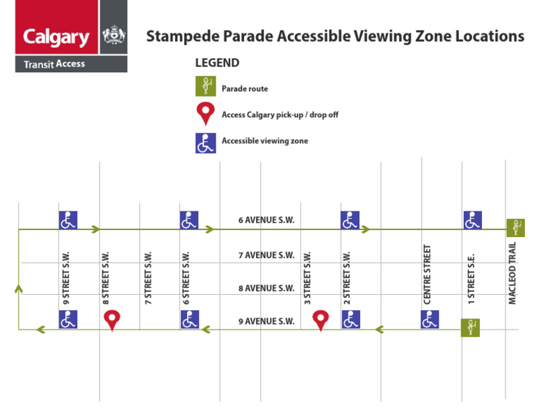Stampede Parade Accessible Map | PDF