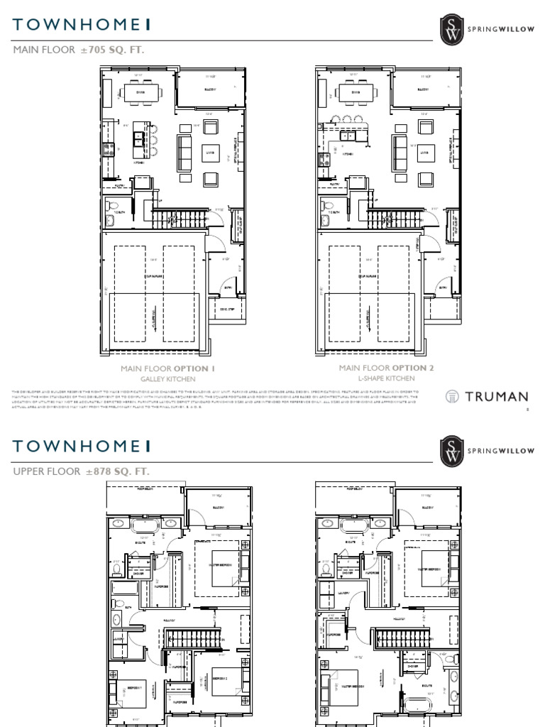 Spring Willow Townhome Floor Plans | PDF | Bathroom | Room