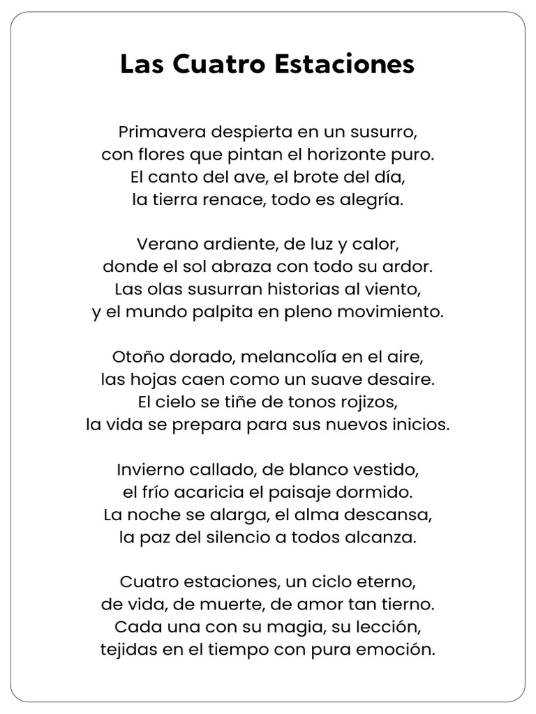 Poesía Las Estaciones | PDF