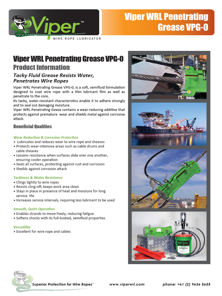 Ame Viper WRL Penetrating Grease - VPG - 0 SDS | PDF | Materials | Building Engineering
