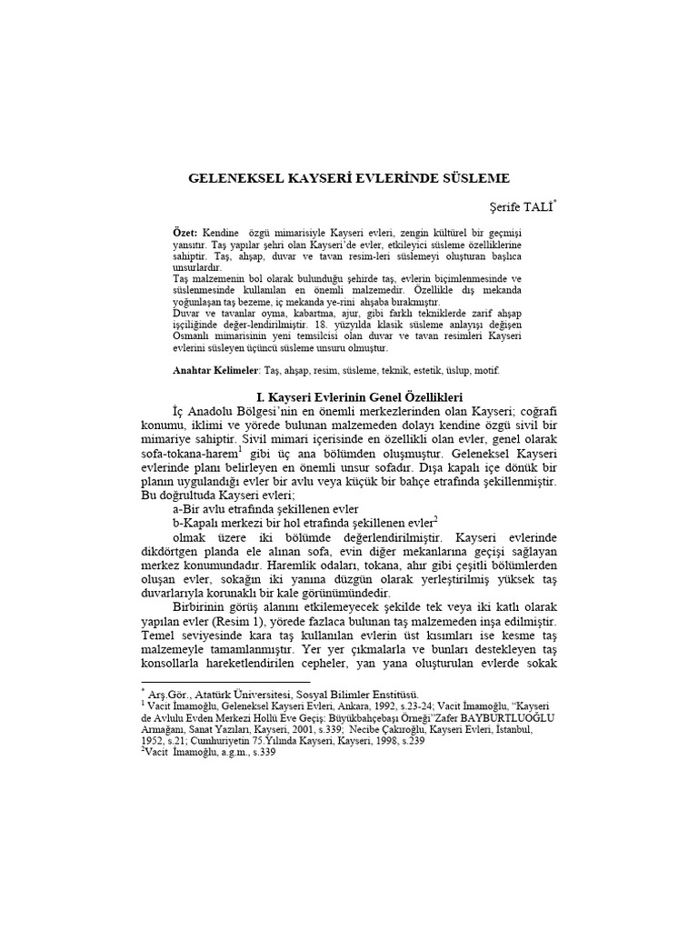 Geleneksel Kayser - Evler - Nde S - Sleme (#37899) - 31946 | PDF