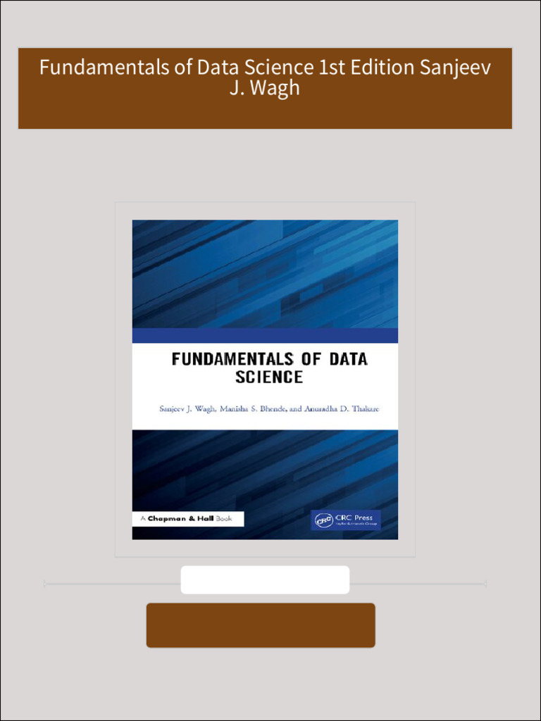 Fundamentals of Data Science 1st Edition Sanjeev J. Wagh All Chapters ...