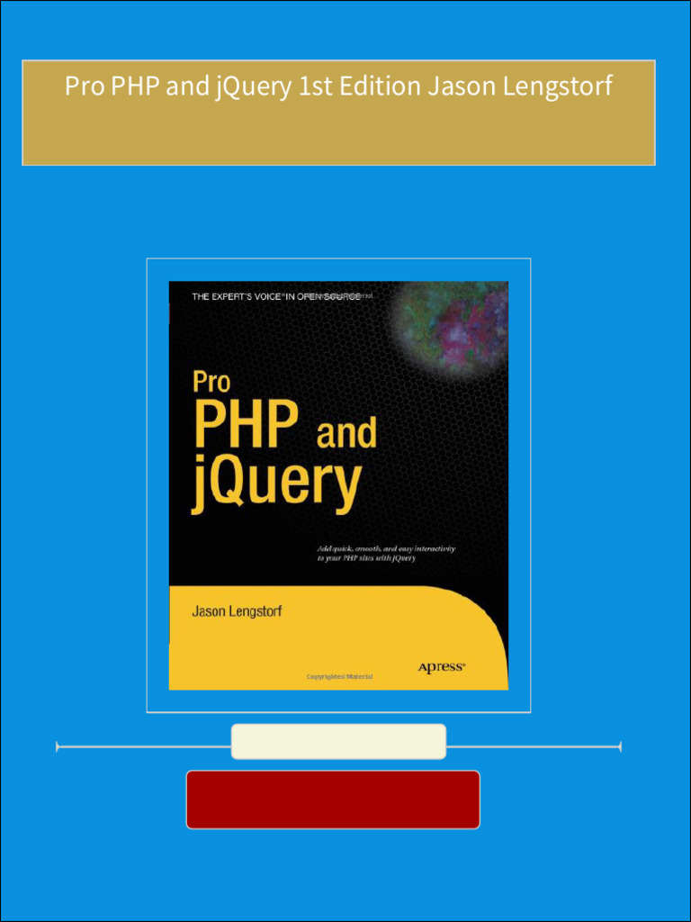 Pro Php And Jquery 1st Edition Jason Lengstorf 2024 Scribd Download Pdf J Query Ajax