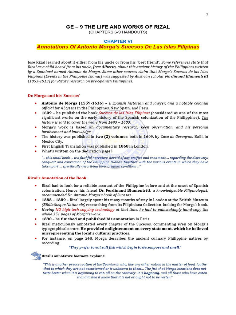 Chapters 6 to 9 - Handouts_GE9 | PDF | Philippines