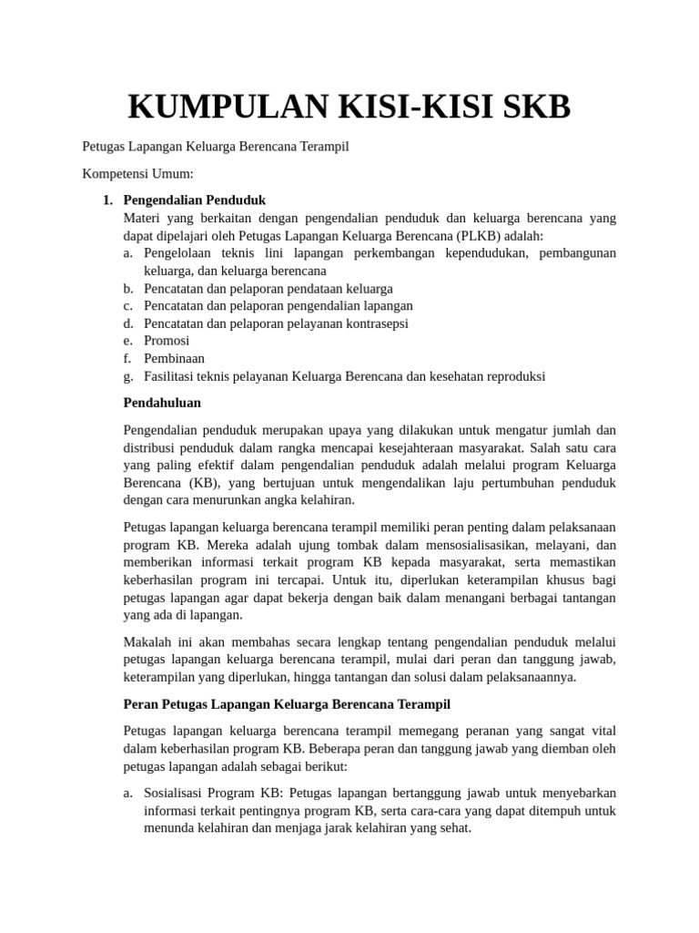 Kumpulan Materi SKB | PDF