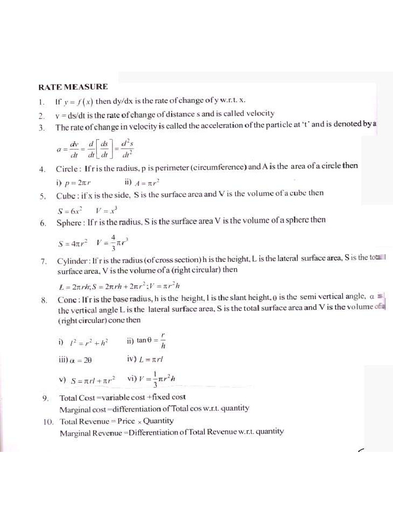 Application of Derivatives | PDF