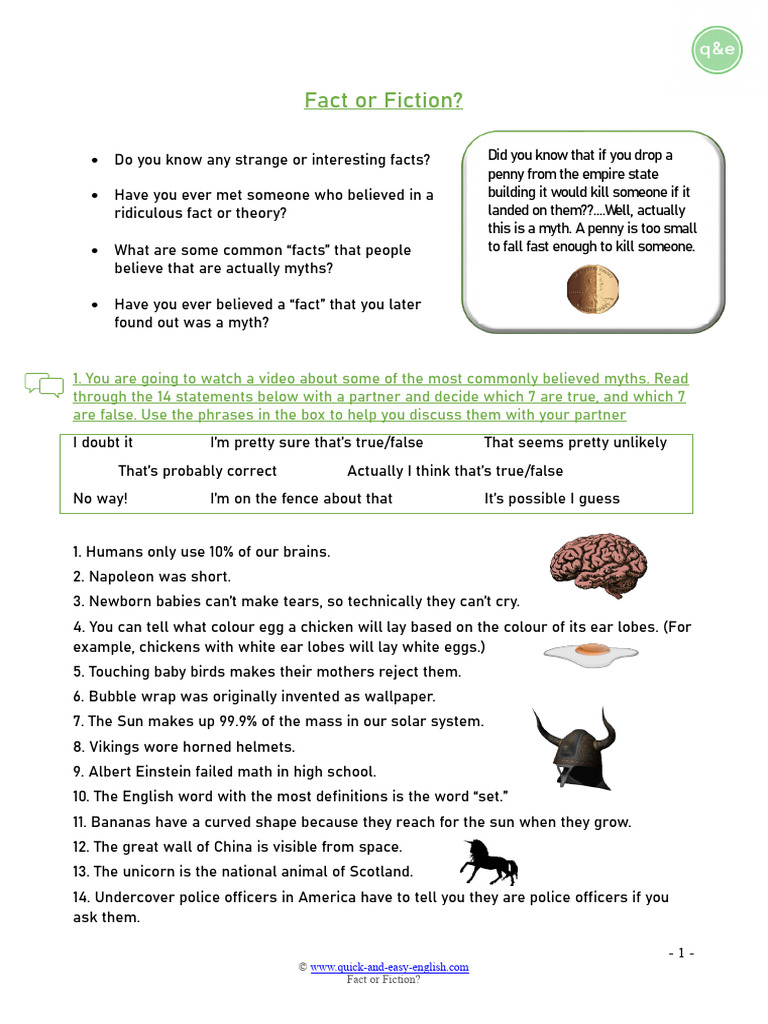 Common Myths Debunked: Fact vs. Fiction | PDF