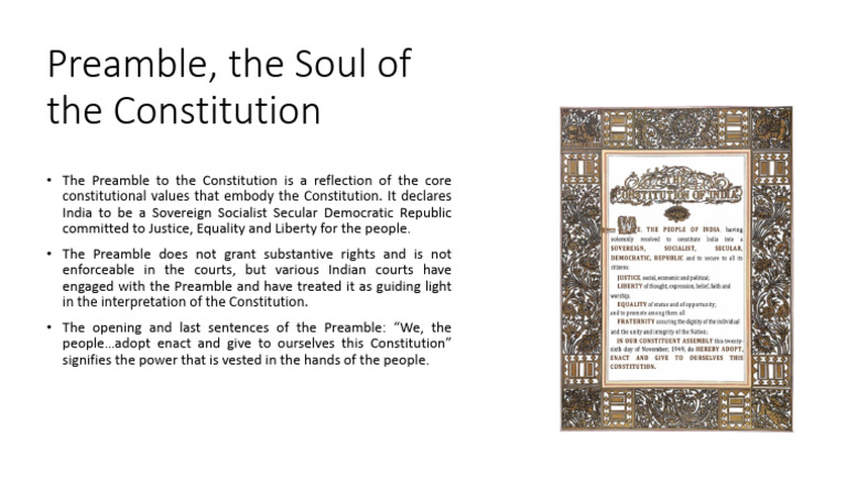 Understanding India's Constitutional Preamble | PDF