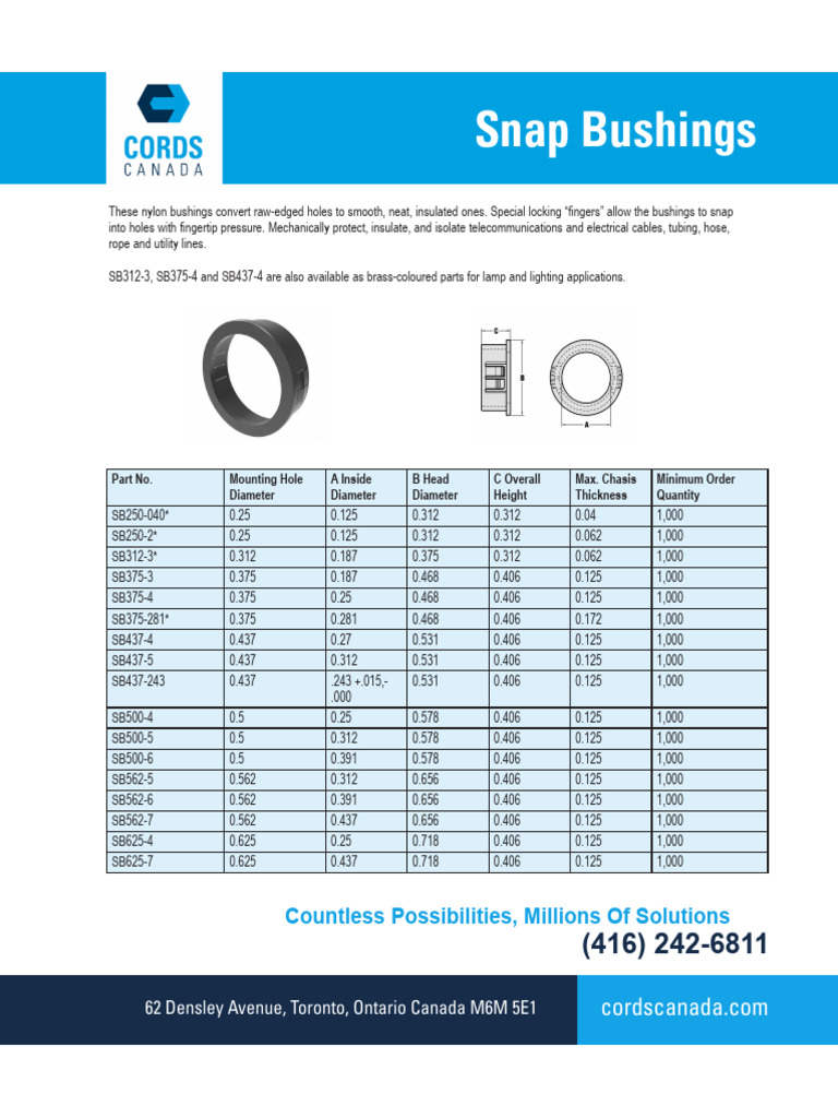 Heyco Snap Bushings Overview | PDF | Equipment | Electrical Engineering