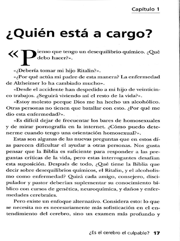 Ed. Welch Cap. 1 (Es El Cerebro El Culpable) - Compressed | PDF