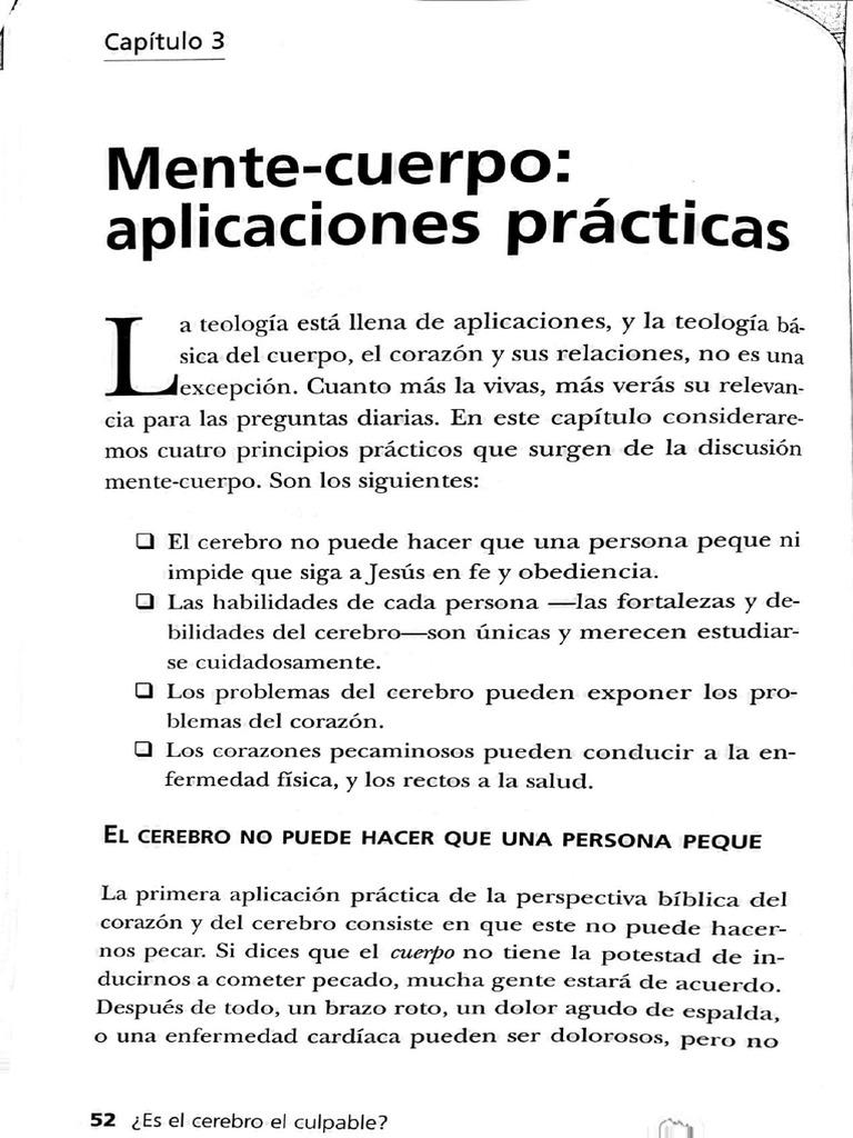 12. Ed. Welch Cap. 3 (Es el cerebro el culpable)_compressed | PDF | Mente | Pecado